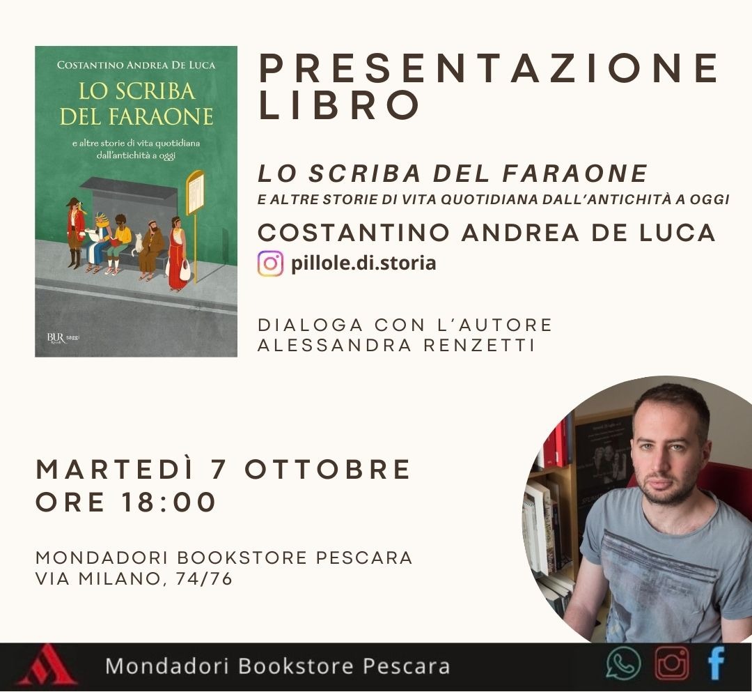 Costantino Andrea De Luca presenta “Lo scriba del Faraone” alla ...